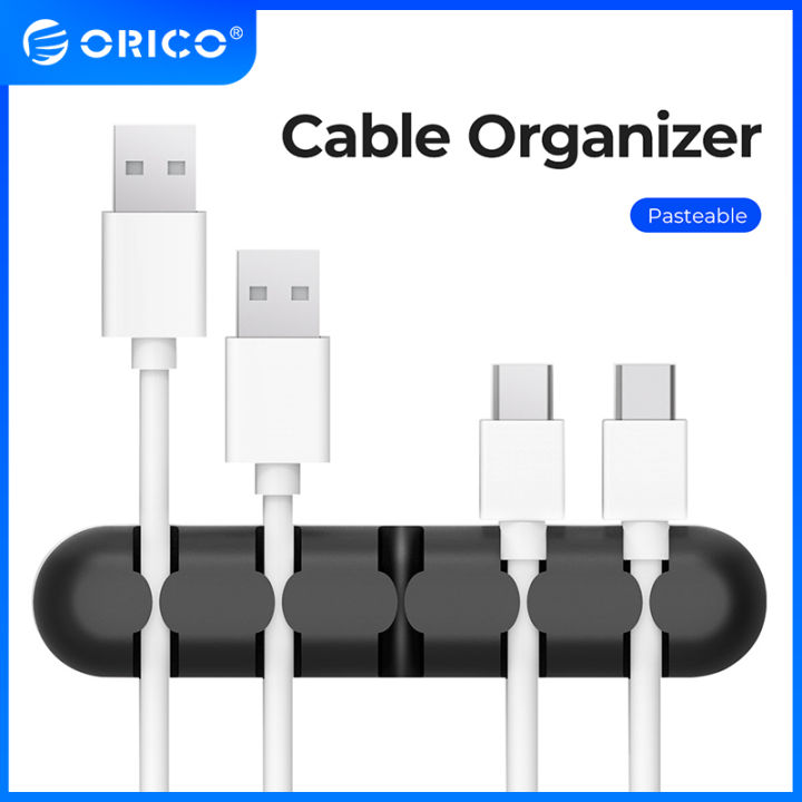 ORICO Cable Organizer Silicone USB Cable Winder Desktop Tidy Management Clips Cable Holder for ...