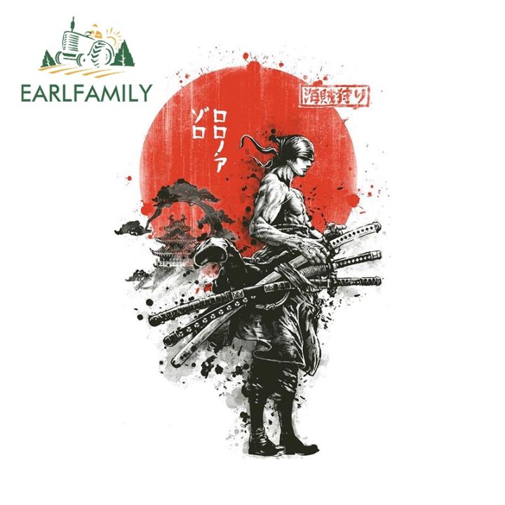 EARLFAMILY 13cm Japanese Zoro Car Stickers Vinyl Waterproof Decal Car ...