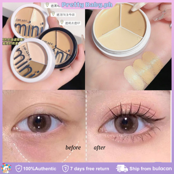 DIKALU 3 Color Concealer Loose Powder Palette Concealer Pro Makeup Face ...