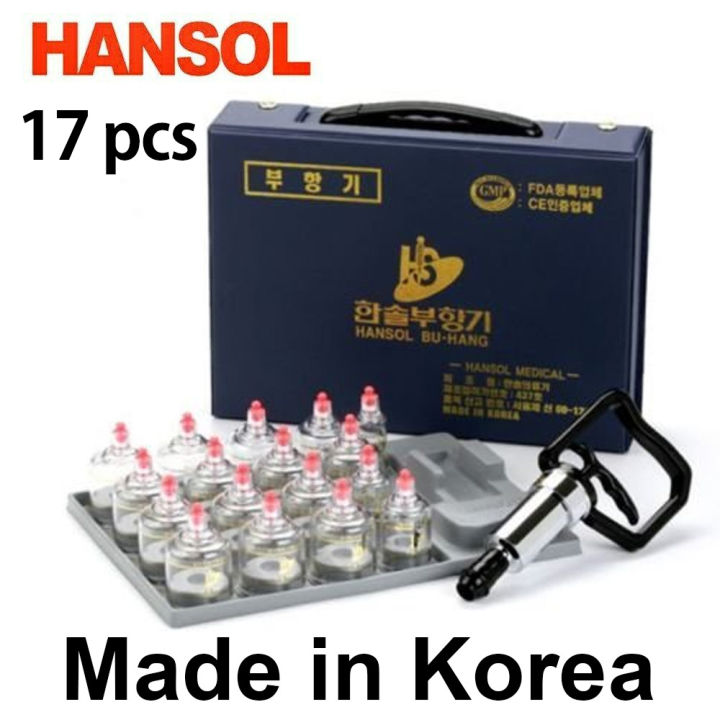 Hansol Buhang Korea 17 Cups Tempered Cupping Therapy Body Healthy ...