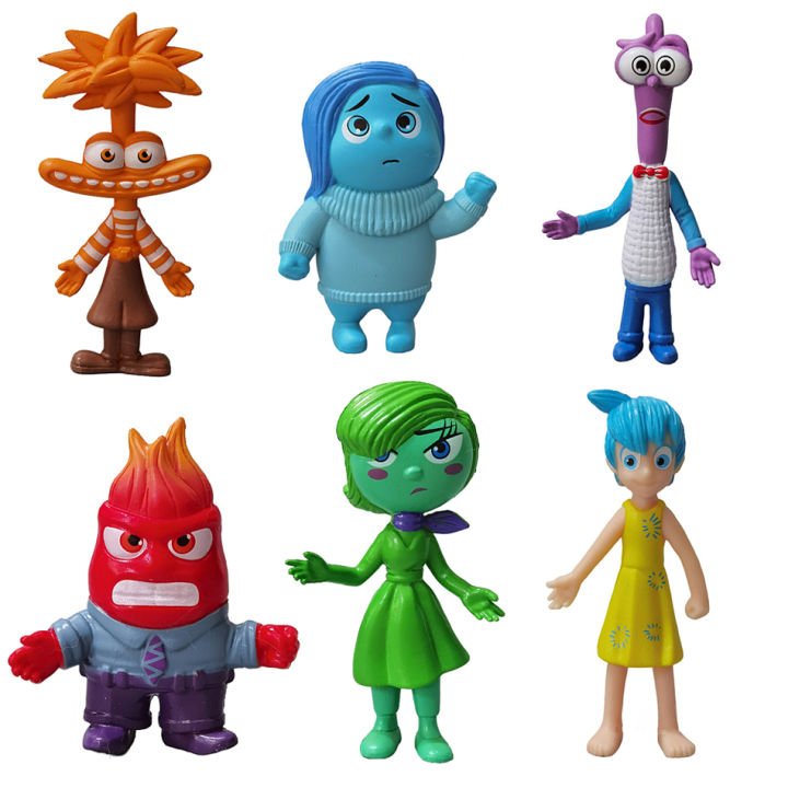 Inside Out 2 Figures Set Anxiety Joy Sadness Cartoon Movie Model ...