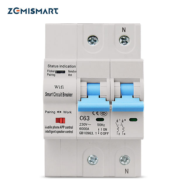 Zemismart Smart Circuit Breaker WiFi Relay 220V/380V 50/60Hz 10-63A ...