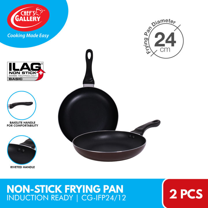 Chef's Gallery Non-Stick Frying Pan | Bakelite Handle | Induction Ready ...
