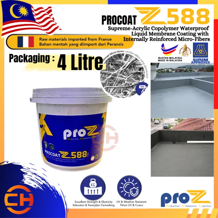 ProZ Waterproofing Procoat Z588 Supreme-Acrylic Waterproof Coating with ...