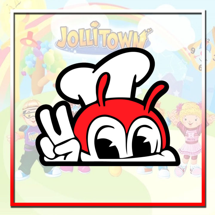 JOLLIBEE PEEKER STICKER VYNIL STICKER | Lazada PH