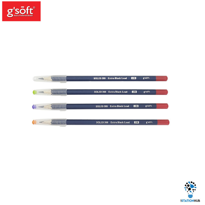 G'Soft Solid 388 2B Pencils | Hexagonal Shaped Pencil | Home School ...