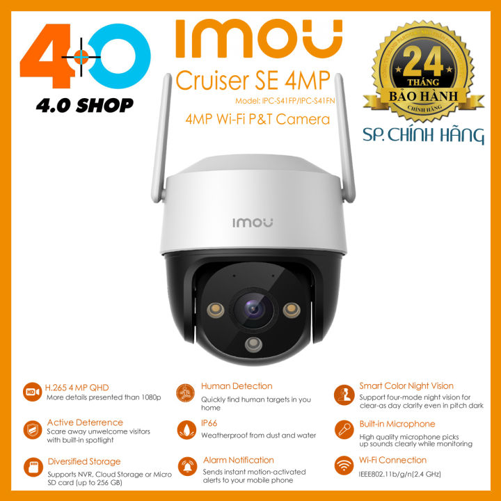 CHÍNH HÃNG - Camera Wifi xoay 360 ngoài trời Imou Cruiser SE IPC-S41FP ...