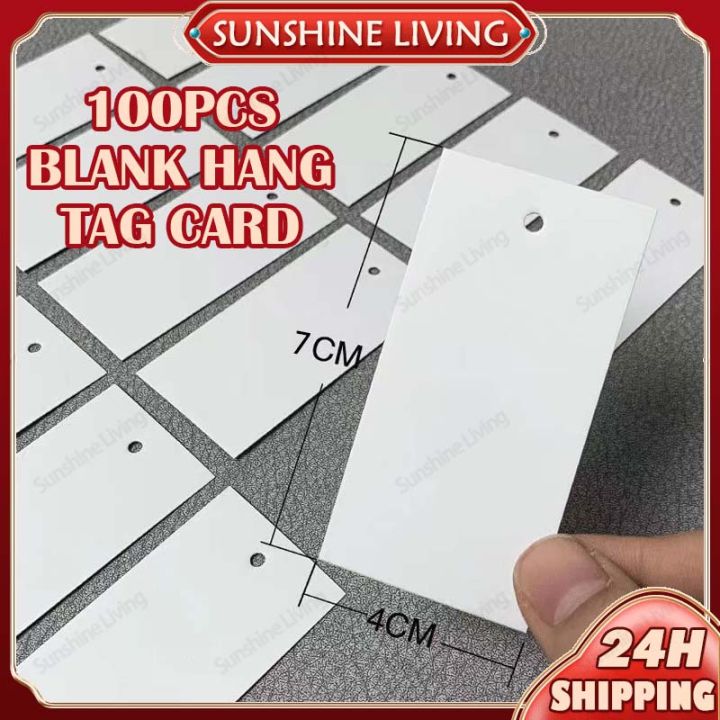 Blank Hang Tag Card Plain White Tag Price Paper Label for Labeling ...