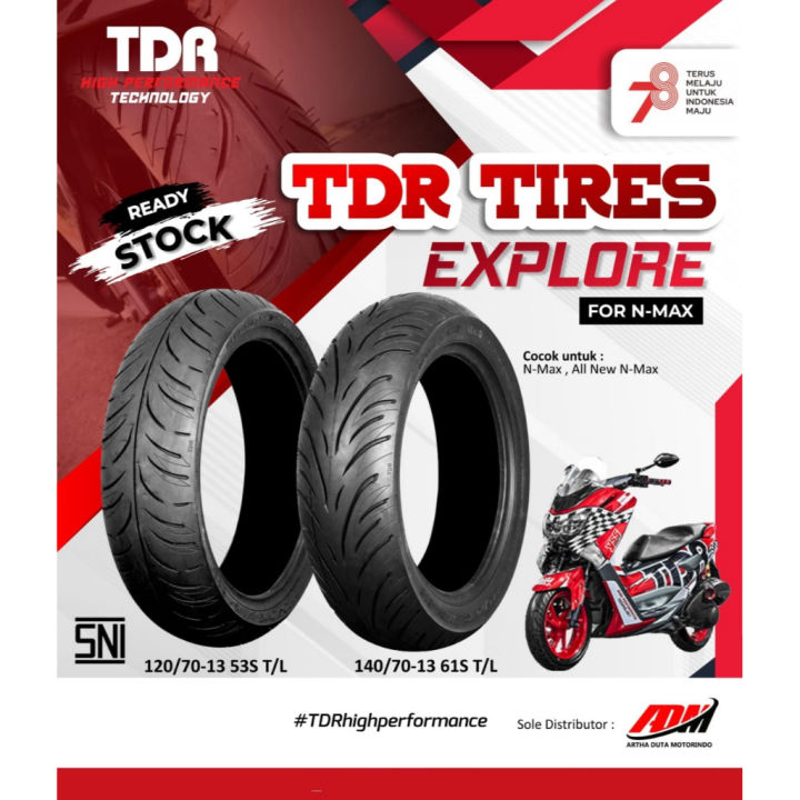 Ban Luar TDR TIRE EXPLORE ukuran 140/70 - 120/70 Ring 17 53S Tubeless ...