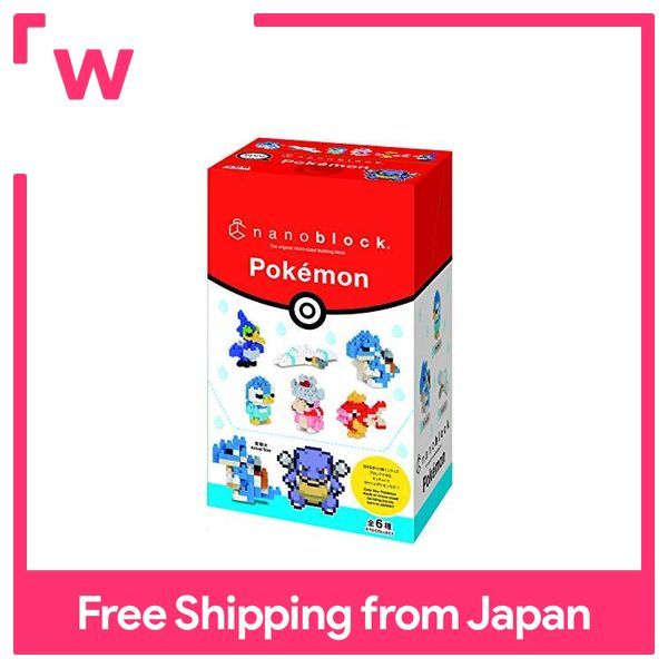 Kawada Nanoblock Mini Nano Pokemon Water Type (BOX) NBMC16S 1BOX = 6 pieces, 6 types in total ...