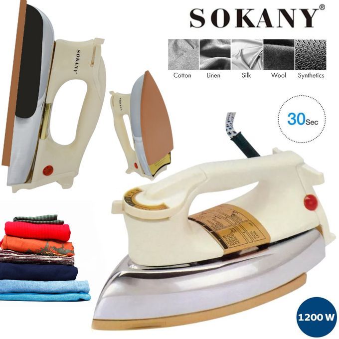 Sokany Fer A Repasser A Sec Electrique Robuste-1200 W- Beige -SK-3002 ...