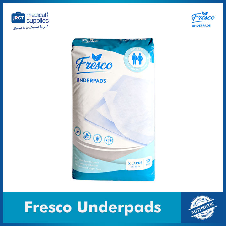 Fresco Underpads 60x90cm, 1 Pack (10 pcs) | Disposable Waterproof ...