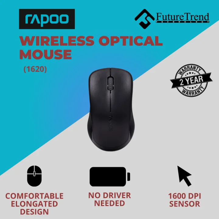 Rapoo 1620 Wireless Optical Mouse | Lazada