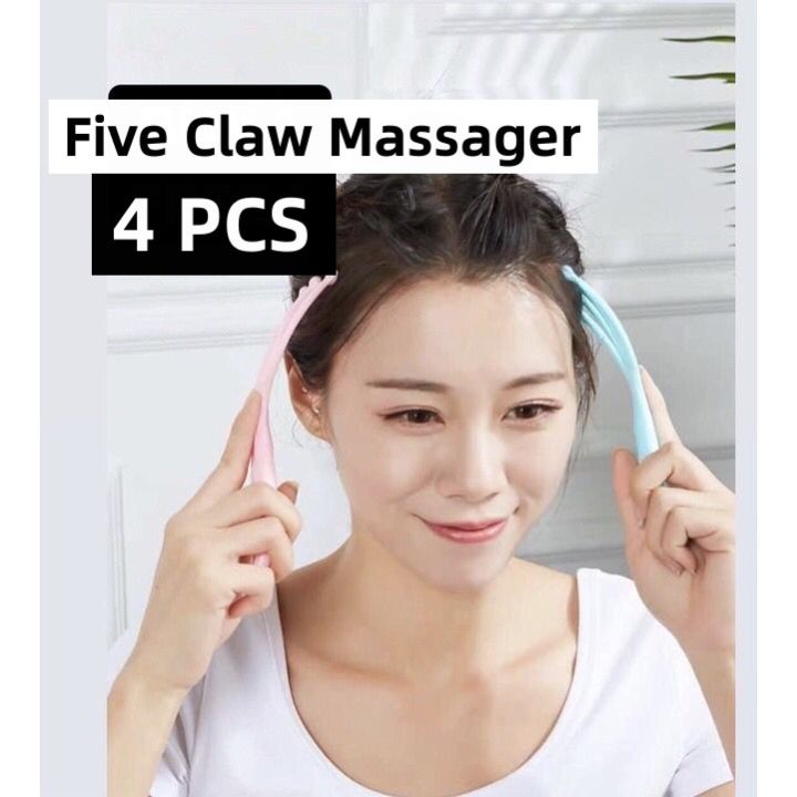 4 PCS Five Claw Head Massager Five Fingers Head Massager Alat Urut ...