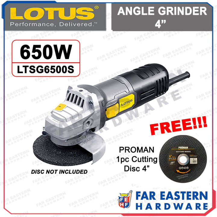 LOTUS Angle Grinder 4" 650W LTSG6500S | 750W SG750X | SG800X PRO LTPTCD ...