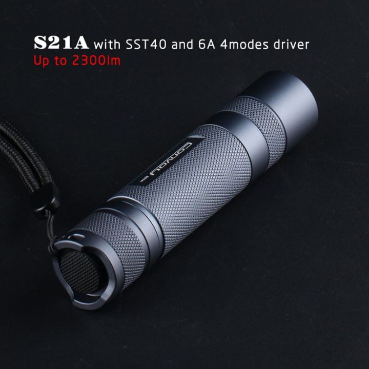 Convoy S21A SST40 Flashlight 2300lm 6500K Temperature Protection ...
