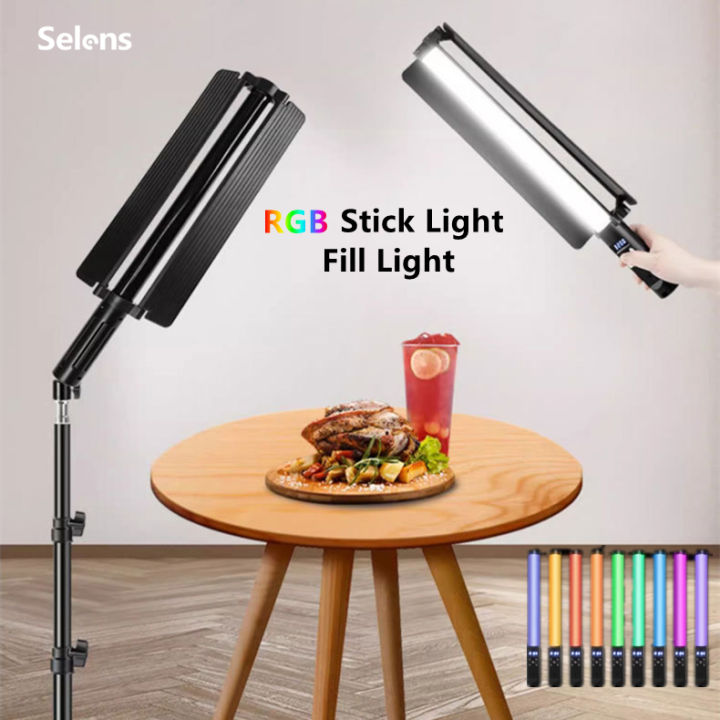 Selens RGB Stick Light Wand Handheld Tube Light Adjustable LED Video ...