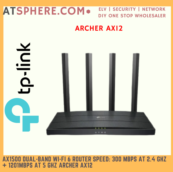 TP-LINK Tplink AX1500 Dual Band Wifi Wi-Fi 6 Router Speed 1501Mbps 4x ...