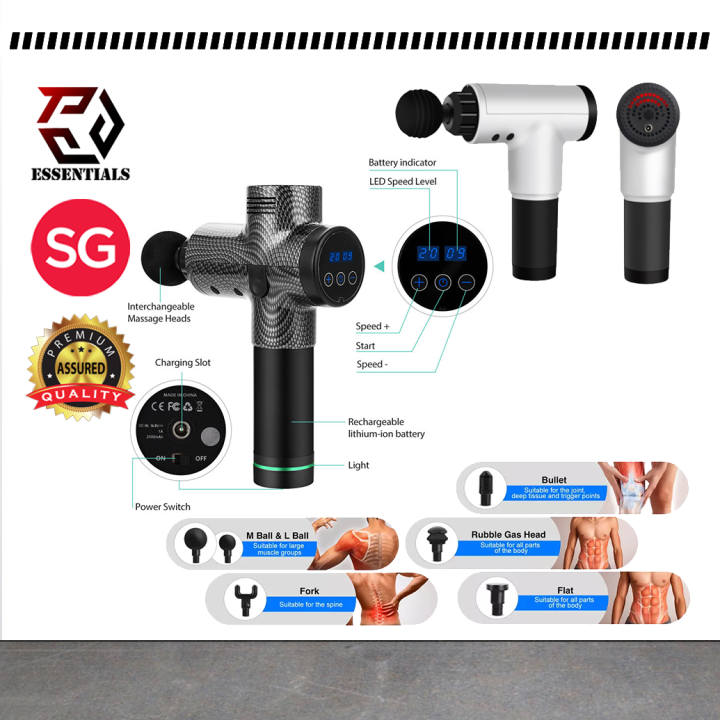 SG Muscle Relaxer Gun Massage Relax Body Ache 全身电动筋膜枪放松肌肉按摩枪 | Lazada ...