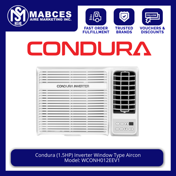 Condura 1.5HP Inverter Window Type Aircon WCONH012EEV1 | Lazada PH