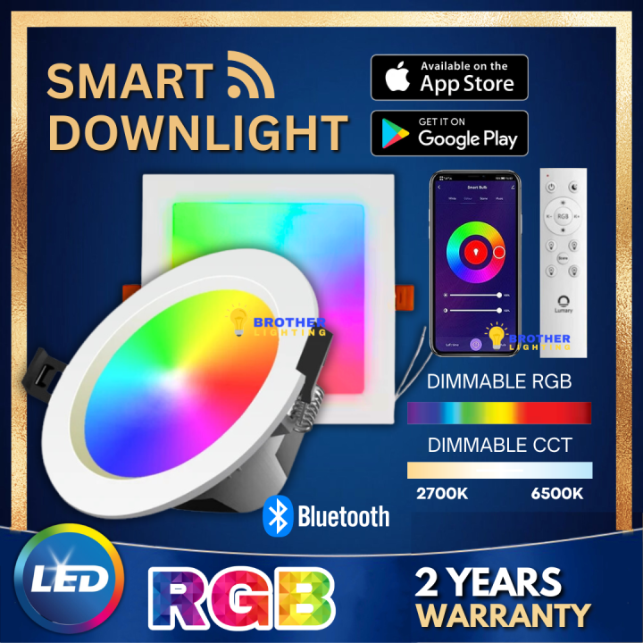 LED Smart Downlight 12W/18W 4/6inch Tuya Bluetooth WIFI RGB Dimmable ...