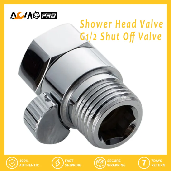 AumoPro 1Pc Shower Head Valve G1/2 Shut Off Valve Water Flow Control ...