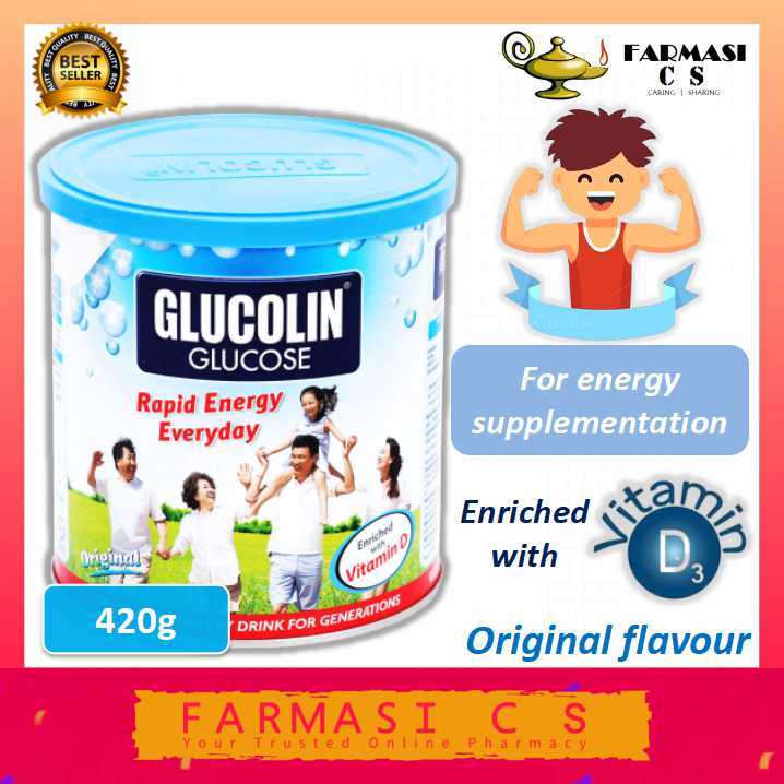 Glucolin Glucose 420g ( ORIGINAL flavour ) EXP:10/2026 [ With Vitamin ...