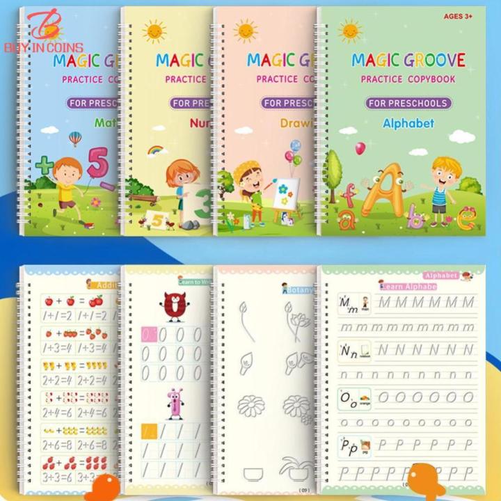 BC Reusable English Groove Magic Copybook Drawing Toys for Children ...