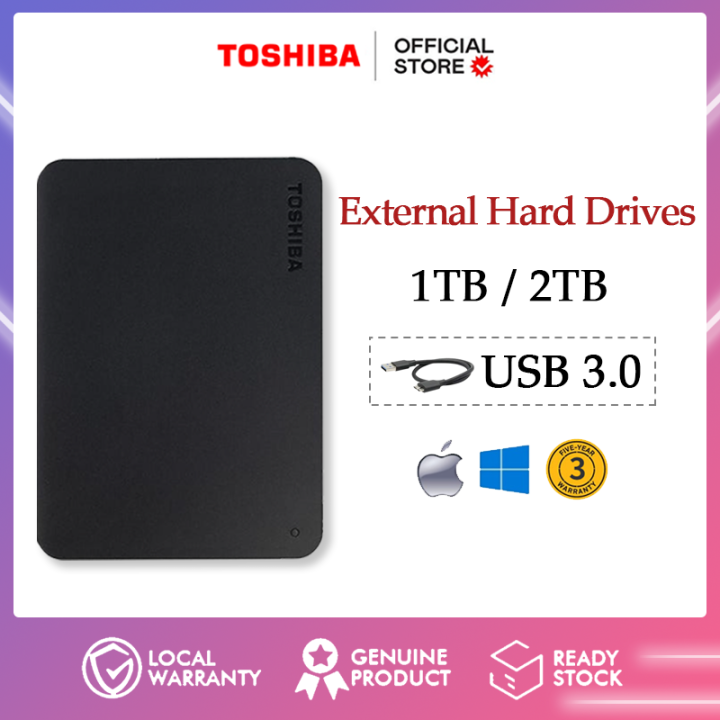 Toshiba External Hard Drives 1TB 2TB USB 3.0 External Hard Disk PORTABLE Hard Drive | Lazada PH