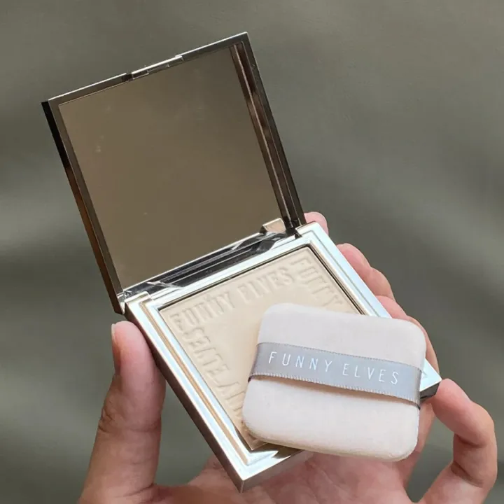 Funny Elves soft focus honey powder cake oil control and makeup lasting ...