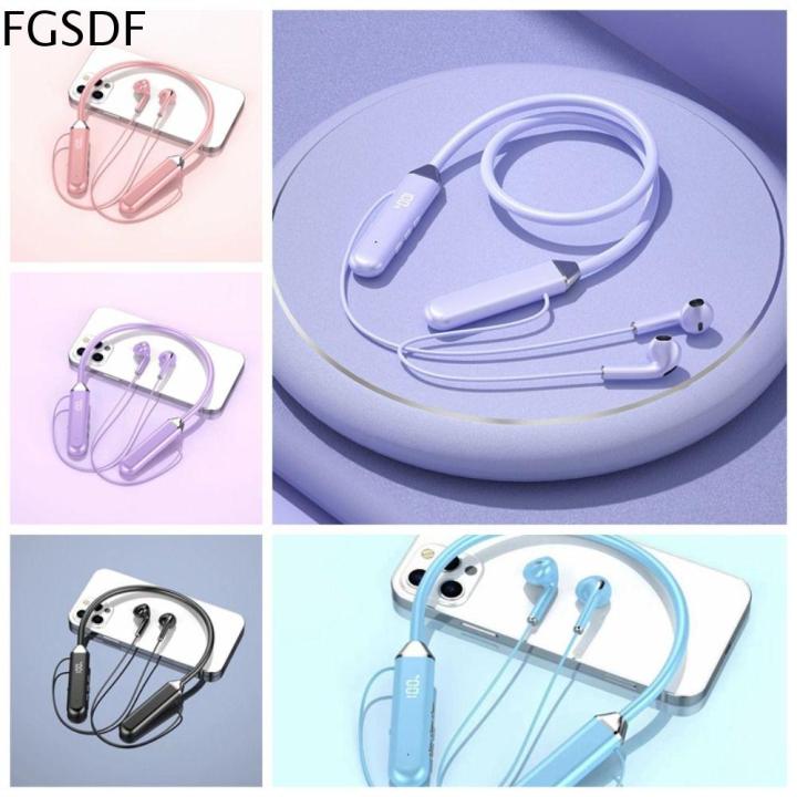 FGSDF กันน้ำกันน้ำได้ หูฟังบลูทูธ พร้อมไมโครโฟน บลูทูธ หูฟังคล้องคอ ชุด ...