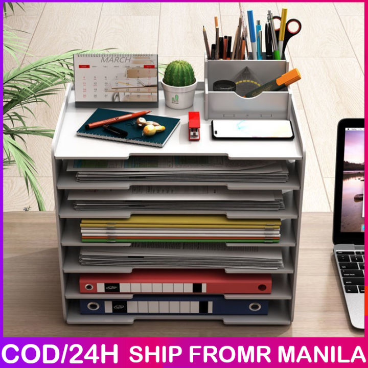 Multifunction File Storage Rack 5 Layers Document Trays File Papepr ...