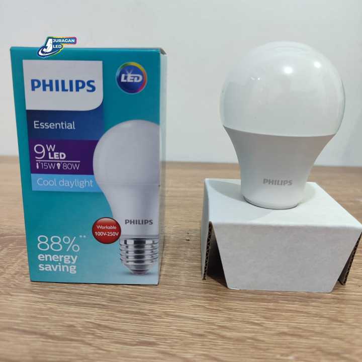 Philips Essential LED Bulb 9W E27 6500K - PUTIH | Lazada Indonesia