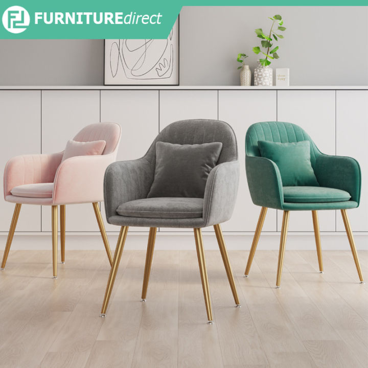 Furniture Direct ADEN Scandinavian modern design velvet fabric arm rest ...