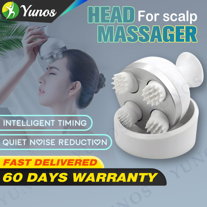 Yunos Electric Head Massager For Scalp Waterproof Body Physiotherapy Scalp Head Massager With 76