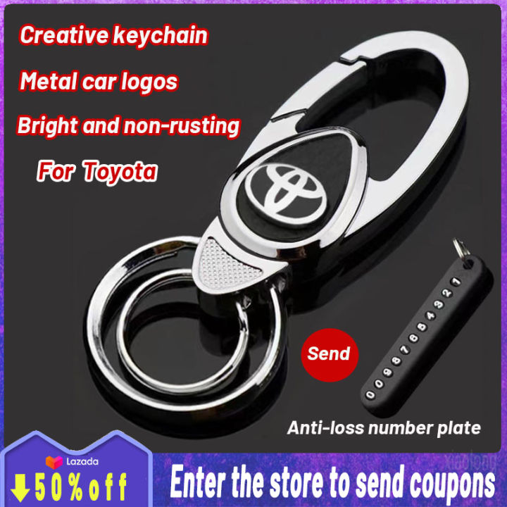 High quality New Creative Alloy Leather Car Logo Keyring Keychain Metal ...