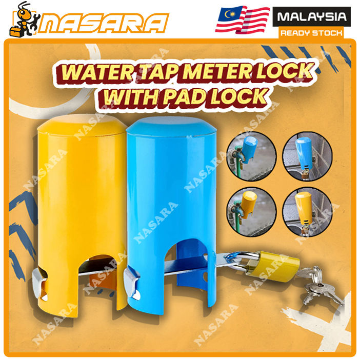 Nasara Metal Outdoor Security Anti Theft Water Tap Meter Lock With Pad ...