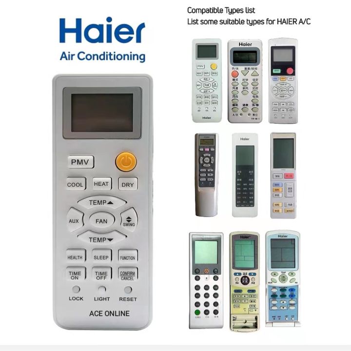 Universal Remote Control For Haier Aircond Air Conditioner (KS-HE01V ...