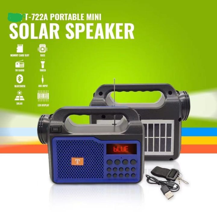 T-722A Bluetooth Hands Free Built in Microphone Portable mini Solar ...