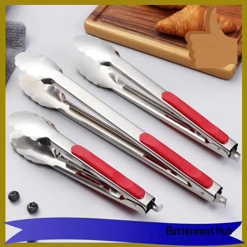 12 Inch Stainless Steel Food Tong Kitchen Cooking Tweezers BBQ Clip ...