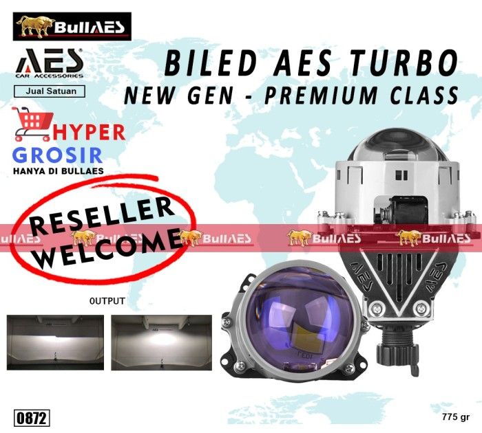 Projector BILED TURBO AES 3 Inchi Bluefirm Dual Chip Led 55 W - TURBO FLAT | Lazada Indonesia