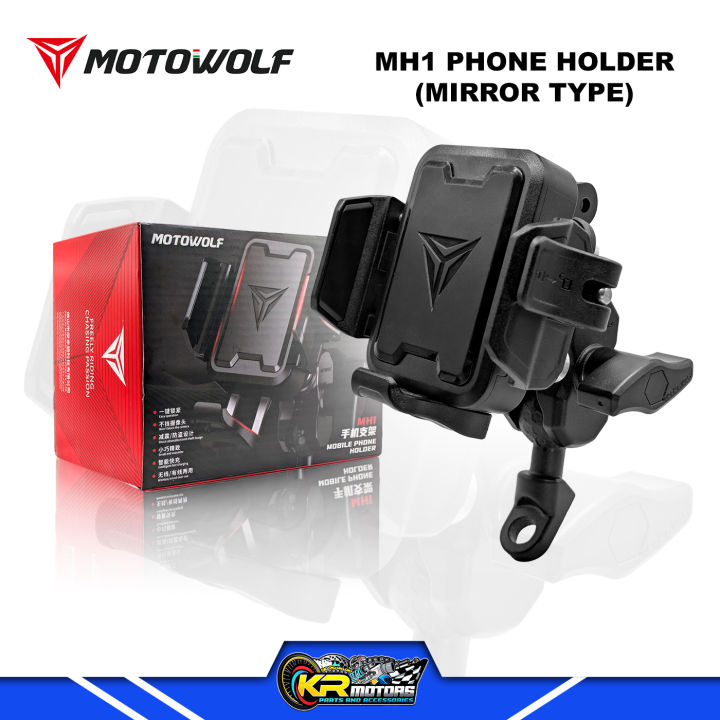 Motowolf MH1 Phone Holder without USB Charger - Mirror Type | Lazada PH
