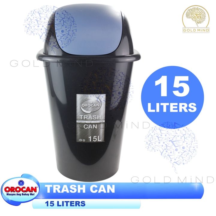 Orocan Trash Can with Swing Cover / Trash Bin Garbage Can Basurahan 15 ... Orocan Trash Can with Swing Cover / Trash Bin Garbage Can Basurahan 15 ...