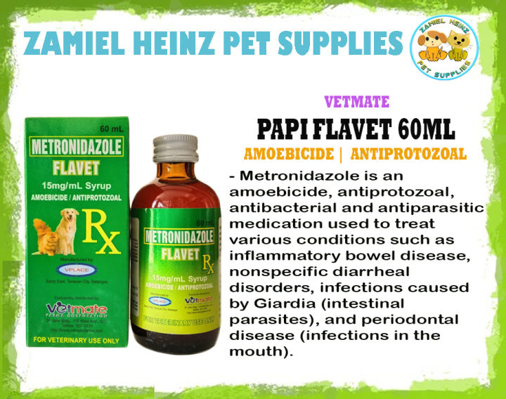 Papi Flavet for Dogs and Cats (60ml) AMOEBICIDE / ANTIPROTOZOAL | Lazada PH