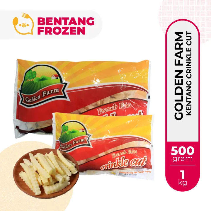 Golden Farm Kentang Crinkle Cut 500gr - 1kg / Kentang Goreng / French ...