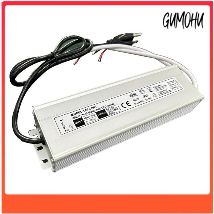 LED Driver 200W Waterproof IP67 Power Supply Transformer Adapter 90V ...