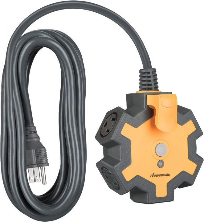 DEWENWILS Industrial Power Strip with 5-Outlet Power Hub, 15FT Heavy ...