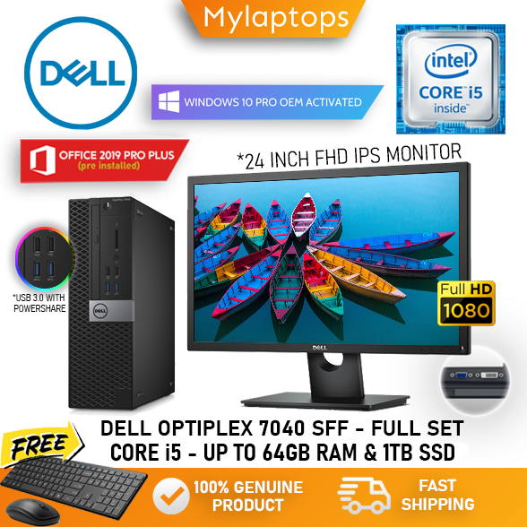 Real and effective Dell Optiplex 7040 SFF full set with 22/24 "inch ...