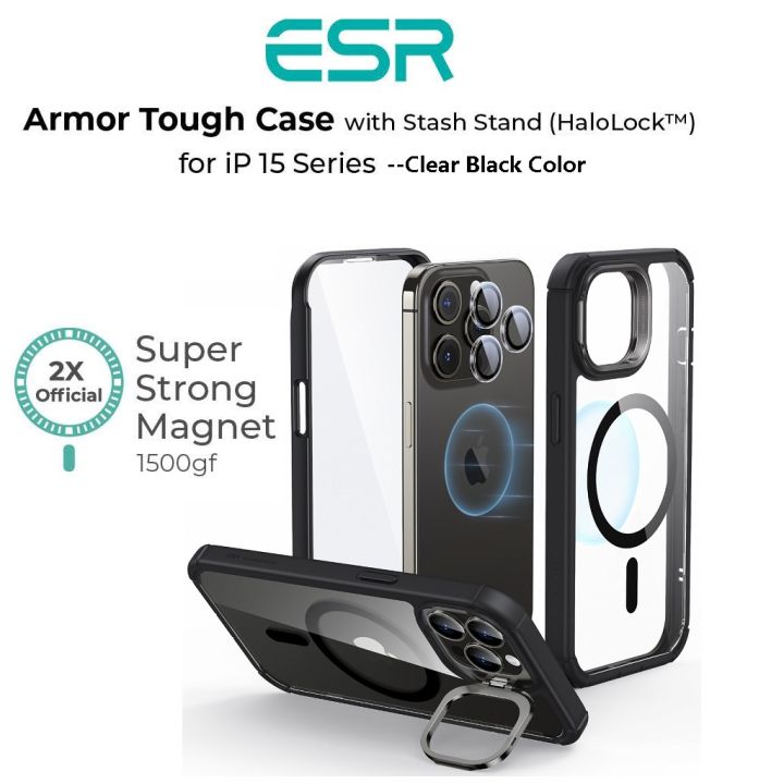ESR Armor Tough MagSafe Case with Stash Stand, 360° Total-Phone ...