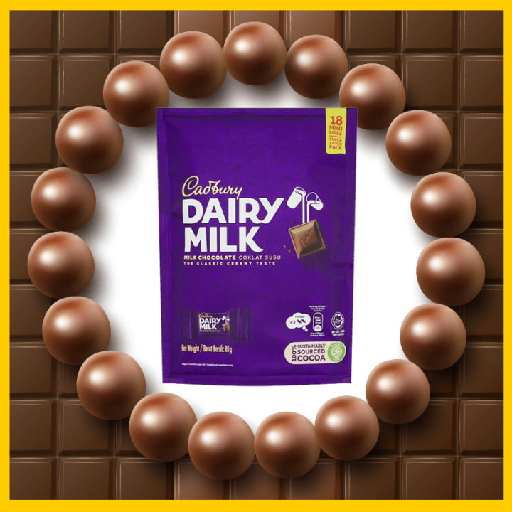 Cadbury Dairy Milk Chocolate (18 Mini Bites) 81g | Lazada